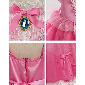 haikyuu Girls Pink Princess Cosplay Dress Birthday Party Dress up Halloween Costume (pink, large)