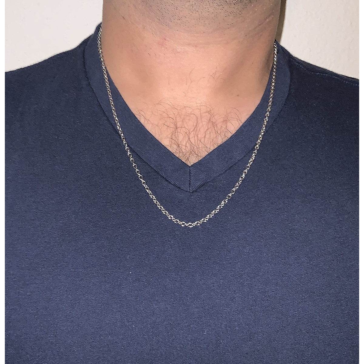 SILVERCLOSEOUT Stainless Steel Rolo Cable Chain Mens & Womens Unisex Necklace 3.1MM 20 Inch