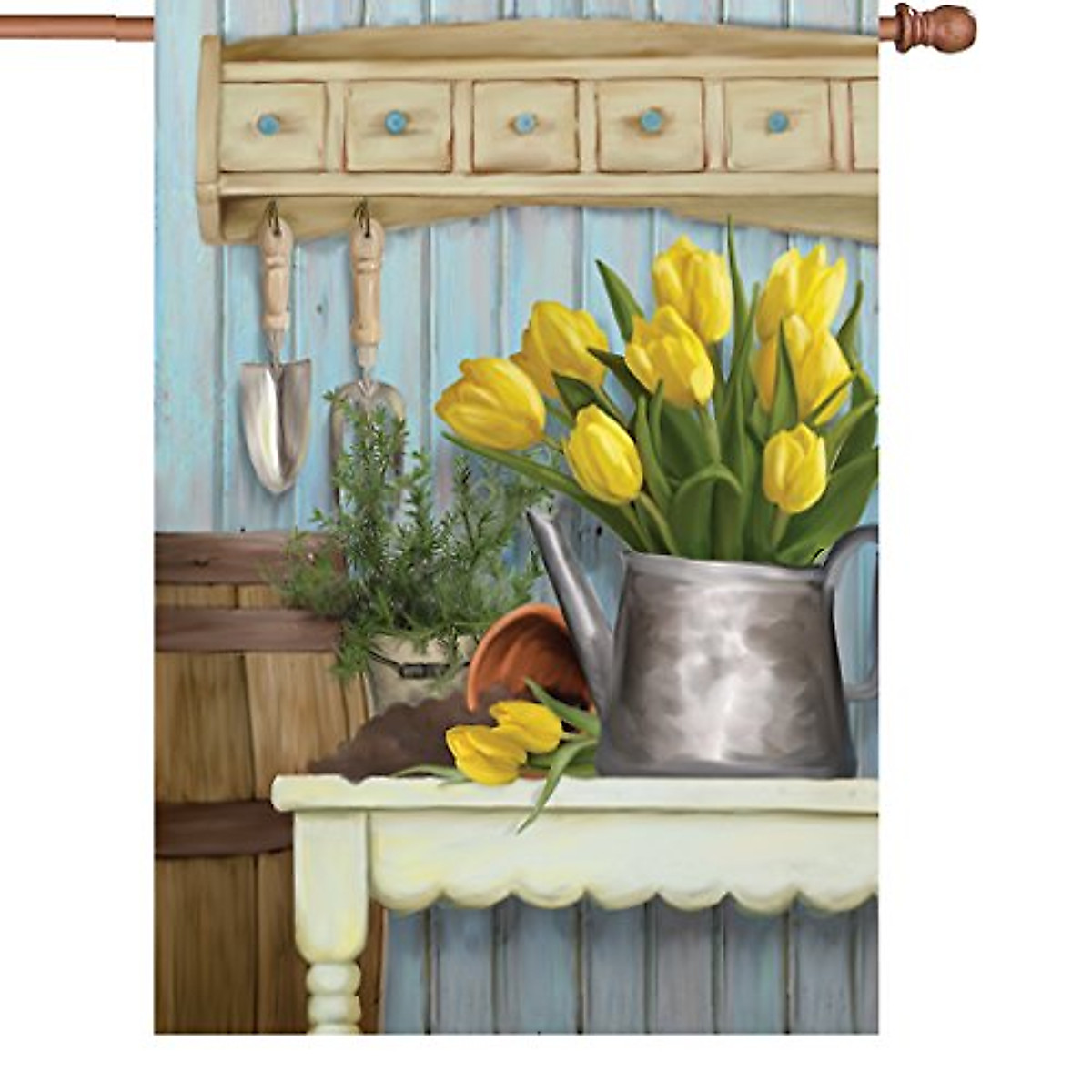 Premier 52303 House Illuminated Flag, Gardening Shed, 28 by 40-Inch