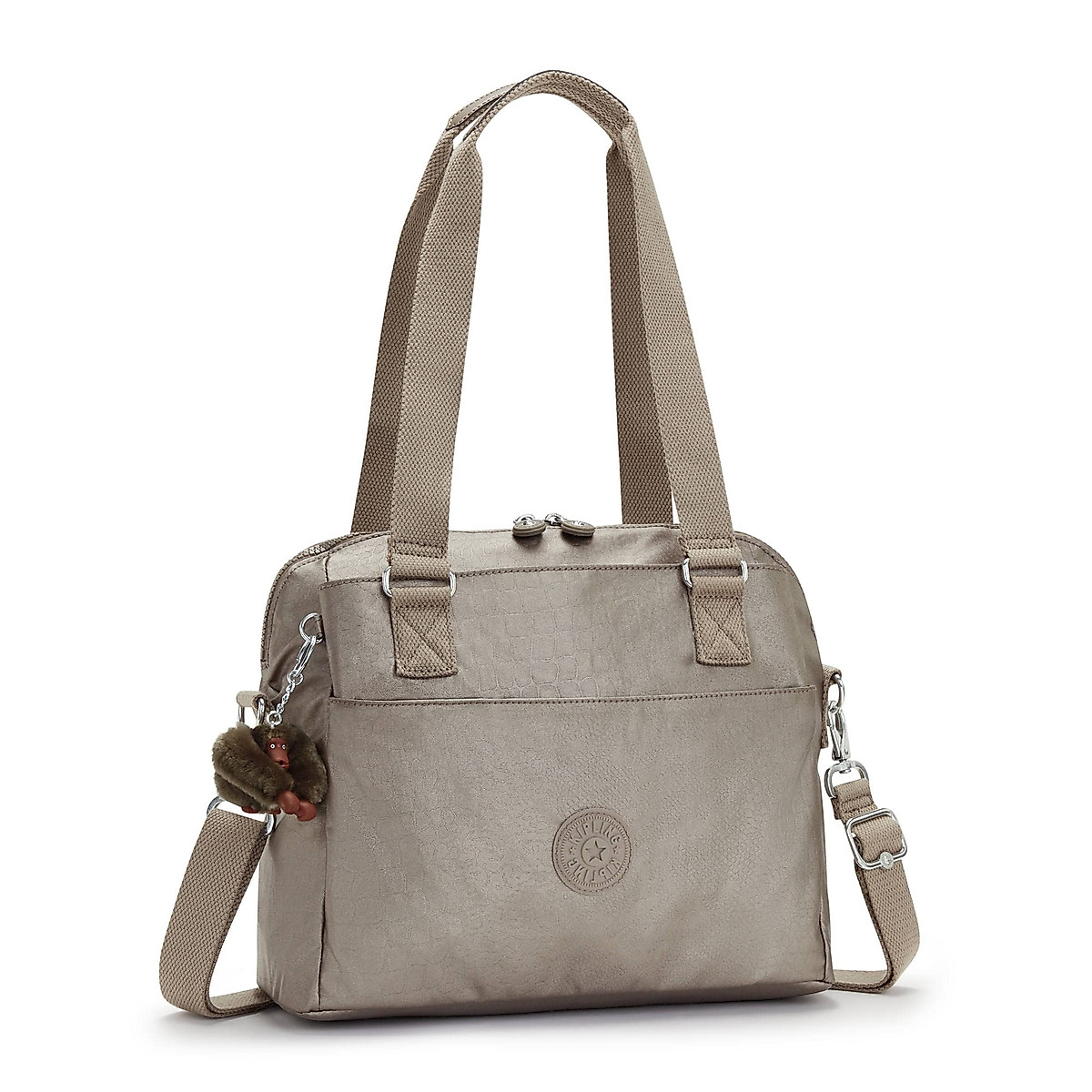 Kipling Felicity Metallic Shoulder Bag Metallic Pewter