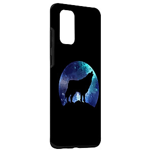 Galaxy S20+ Wolf Galaxy Space Cosmic Howling Wolves Wolf Lover Gift Case