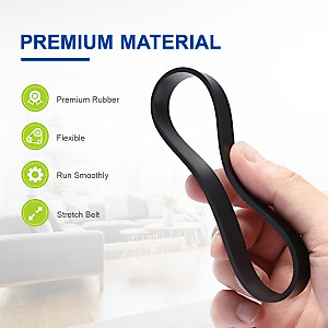 LANMU Replacement Belts Compatible with Bissell Models 2252, 2254, 22543, 2256, 2258, 2259, 2260, 2316, 2739, 1793, 1309 Powerlifter/CleanView Swivel Rewind Pet Vacuum (2-Pack)