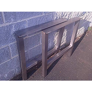 Brushed Stainless Table Legs, H-Frame Style - Any Size