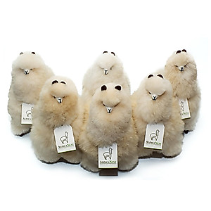 AlpacaNext Llama Stuffed Animal – 12 inch. Cute, Soft and Cuddly Alpaca Plush Toy Handcrafted on Real Alpaka Natural Fur (12 inches, Beige)