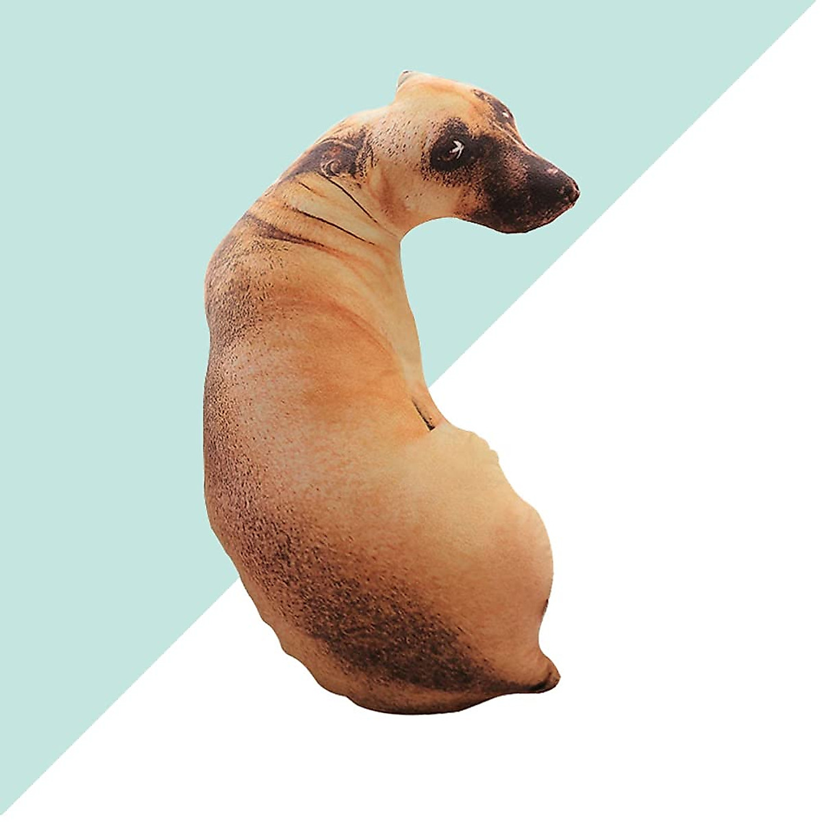 Toyvian 1PC 3D Dog Throw Pillow 3D Simulation Plush Stuffed Animal Cushion Pillow Toy for Kids, Home, Bed, Sofa (Hound 50cm)