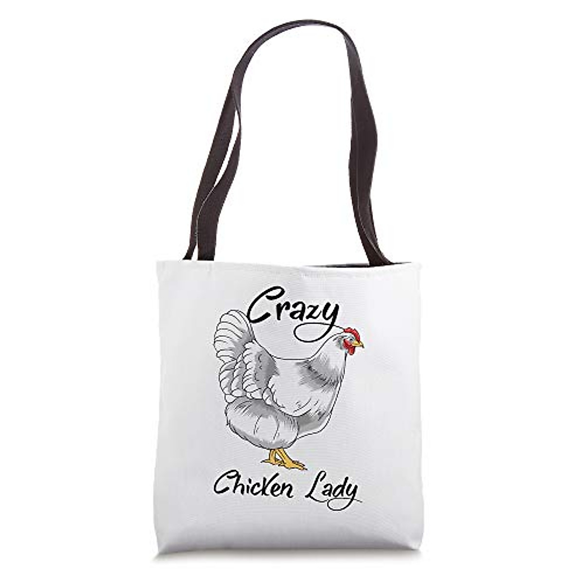 Funny Chicken Girl Crazy Chicken Lady Tote Bag