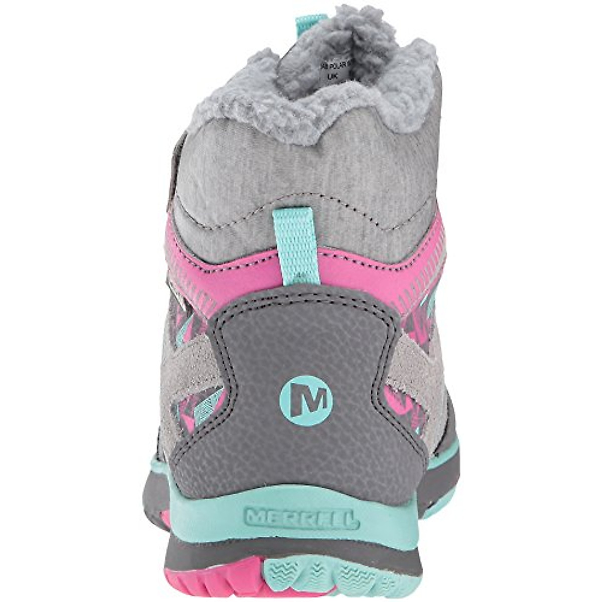 Merrell Kids' Unisex M-Moab Fst Polar Mid A/C Wtrpf Hiking Boot, Grey/Multi, 2 Wide US Little Kid