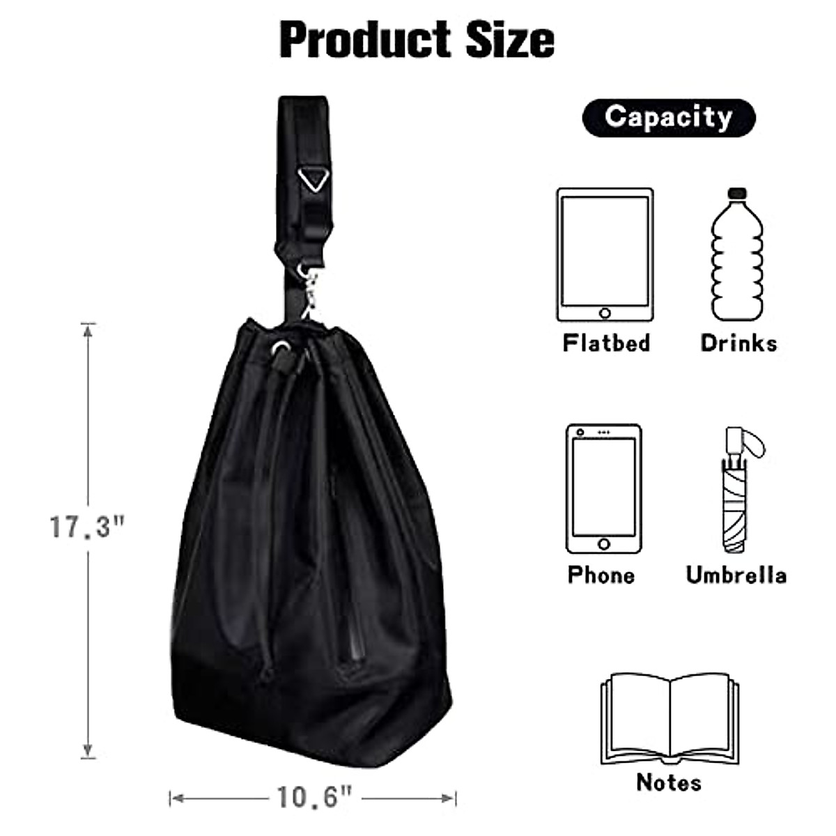PSISABALL Casual Black Backpack Waterproof Backpack for Women Backpack for Men Lightweight College Black Backpacks