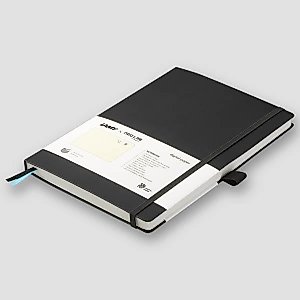 NEO SMARTPEN Lamy Digital Paper Notebook in Black │ 192 Pages of Bleed proof 80g Paper Bound in Thread Binding - with Soft Grey Dot Ruling │ Size 57 x 82.7 inches (145 x 210 mm),1236415