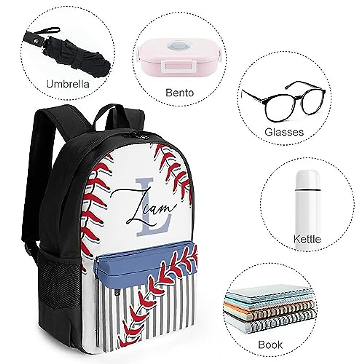 Custom Backpack Personalized Backpack With Add Your Name/Text,Casual Shoulder Bag Customize Travel Laptop Backpack for Men