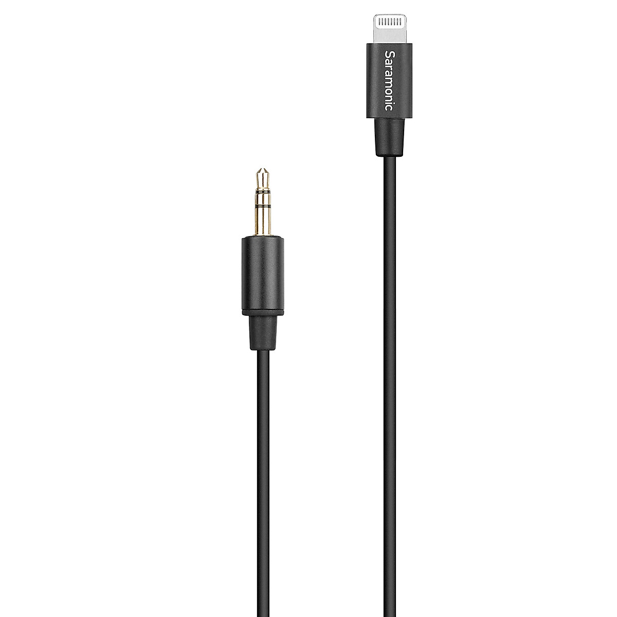 Saramonic 3.5mm TRS Male to Apple Lightning Connector Microphone & Audio Adapter Cable 9" (22.86cm) (SR-C2000), black