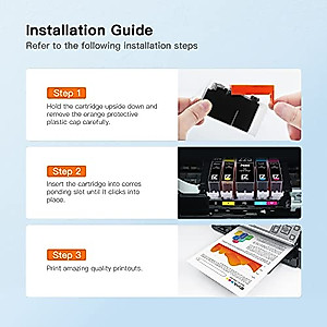E-Z Ink (TM Compatible Ink Cartridge Replacement for Canon PGI-225 PGI225 Compatible with PIXMA MX882 MX892 MG5320 MG6220 MG5220 MG6120 MG8220 MX712 IP4820 IP4920 IX6520 Printer (Large Black, 4 Pack)