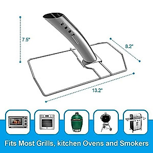 SafBbcue Turkey Cannon Infusion Roaster, Turkey Beer Can Stand, Beer Can Chicken Roaster for Thanksgiving, for Big Green Egg Beer Can Chicken, Camp Chef Turkey, Vertical Turkey Smoking Rack