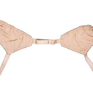 Aneliya Women's Lace Garter Belt for Thigh High Stockings(Beige)