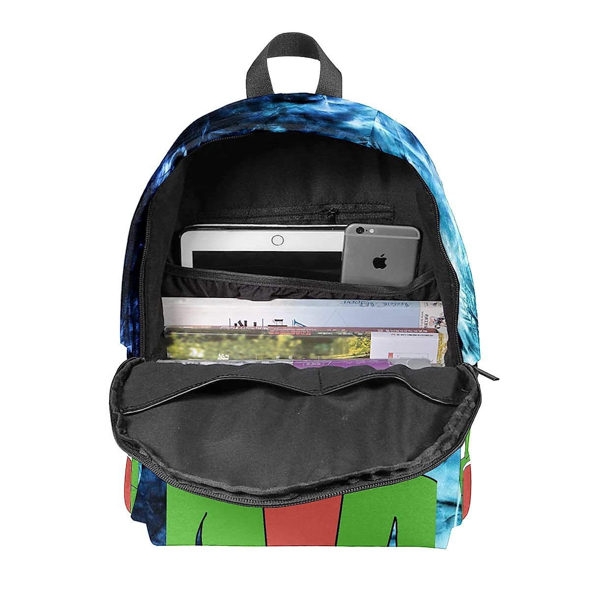 Kids School Bag Girls Boys Backpack Cute Cartoon Frog Lightweight Shoulder Book Bag Durable Middle Elementary Daypack Travel with Water Bottle Pocket