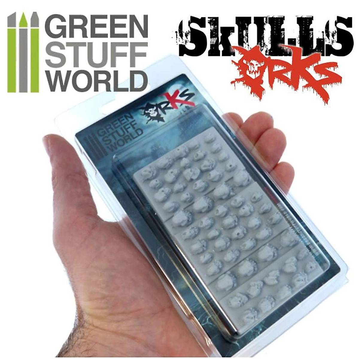 Green Stuff World for Models and Miniatures 21 Resin Ork Skulls 1387