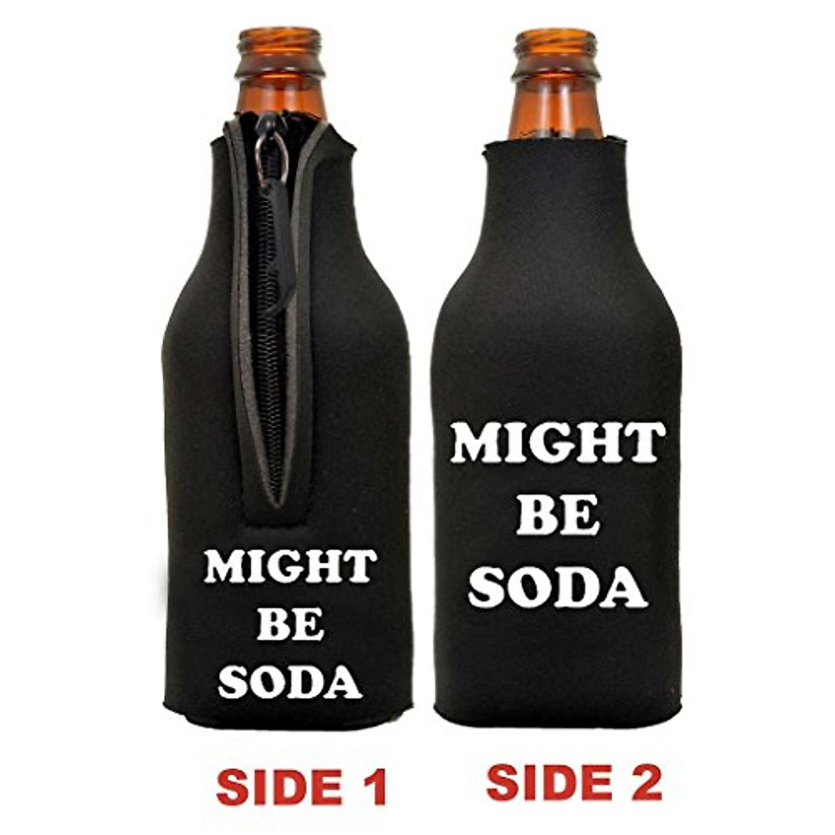 Funny Guy Mugs Might Be Soda Collapsible Neoprene Bottle Coolie - Drink Cooler