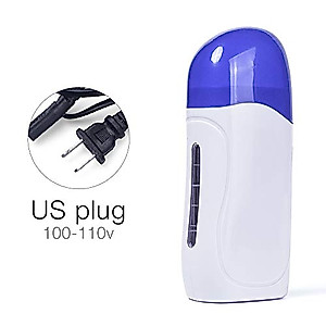 Portable Wax Warmer for Hair Removal Wax Roller Machine, Electric Depilatory Roll On Wax Heater Home Waxing Machine for Travel & At-home Waxing & SPA, blue