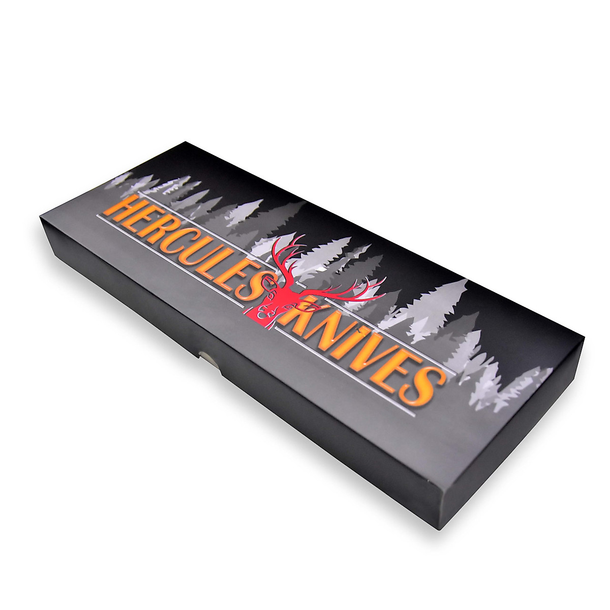 Hercules Knives Custom Leather Sheath Slanted Pancake Tooled Leather Sheath/Camping Knife Sheath/Hunting Knife Sheath 100% Real Laether Cover/Both Side Carry Design