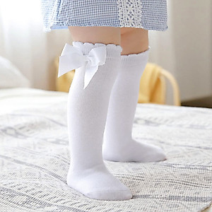 sockfun Baby Knee High Socks Infant High Socks Toddler Girl Long Socks, Newborn Thigh High Socks Toddler Knee Socks 0-9 Months