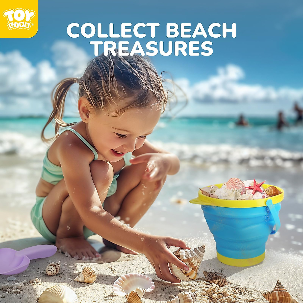 TOY Life Beach Toys, Sand Toys, Beach Toys for Kids Ages 4-8, Sandbox Toys, Beach Toys Toddlers 1-3, Beach Toys for Kids Ages 8-12, Kids Beach Bucket, Kids Beach Toys, Sand Toys for Kids Ages 4-8
