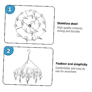 STOBAZA Clothespin Outdoor Clothes Drying Rack Shirt Hangers Portable Clothes Rack Folding Clip Hanger Shirts Hanger Outdoor Hanger Sock Coat Hanger Folder Portable Clothes Drying Rack