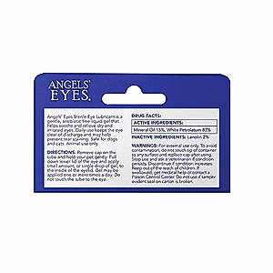 ANGELS' EYES Multi-Purpose Sterile Eye Lubricant | Soothes Dry Irritated Eyes | Safe for Dogs and Cats | Moisturize and Relieves Dry, Itchy Eyes | Tears and Discharge | 3.5g