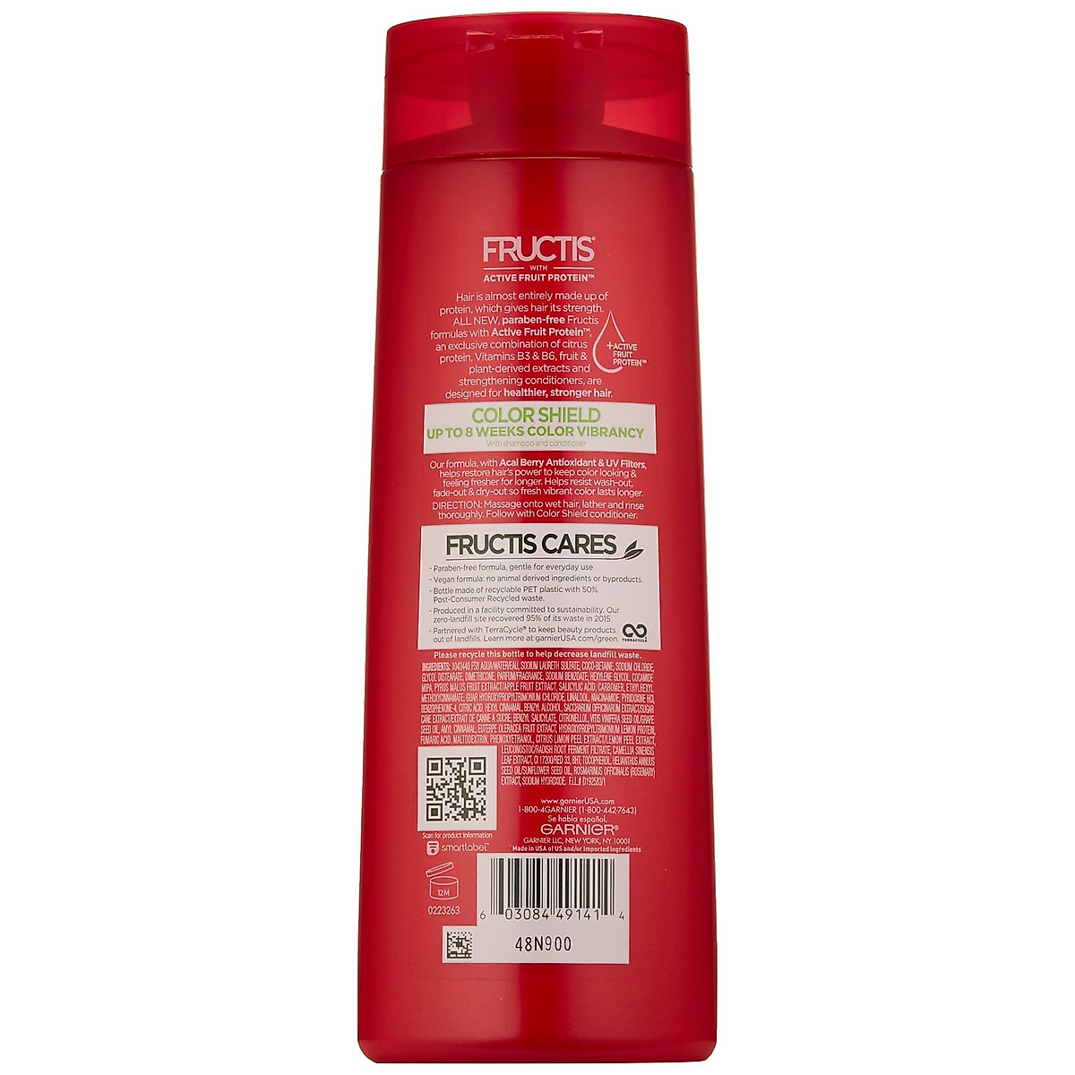 Garnier Fructis Color Shield Shampoo, Color-Treated Hair, 12.5 fl. oz.