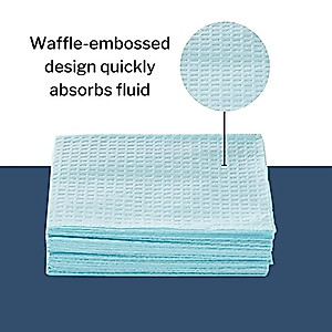McKesson Procedure Towels, Non-Sterile, 2-Ply, Blue, Waffle Embossed, Disposable, 13 in x 18 in, 500 Count