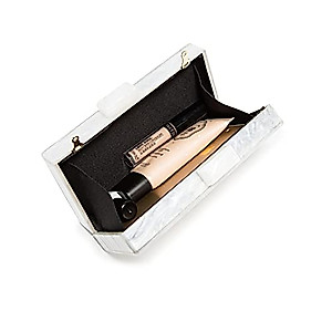 Bride Clutch Purse Acrylic MRS Evening Bag Handbag for Women Wedding Day Bridemaid Party Dinner Prom White