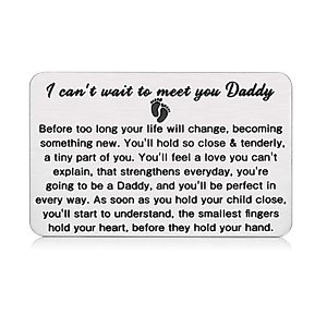 New Dad Wallet Insert Card Daddy to Be Gifts Pregnancy Baby Announcement Gifts for Him New Father Soon to Be Daddy Gifts for Men First Time Dads Gifts from New Mommy Christmas Father’s Day