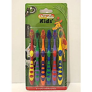 Ora-Zen Kids Multi Color Toothbrush Soft, 6-Pack