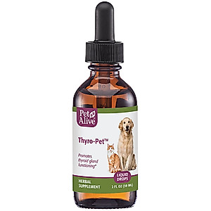 PetAlive Thyro-Pet - All Natural Herbal Supplement Promotes Normal Thyroid Gland Functioning in Dogs and Cats