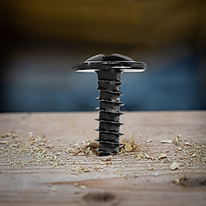 #8 x 1/2" Wood Screw 100Pcs Alloy Steel Standard Thread Truss Head Fast Self Tapping Black Oxide by SG TZH