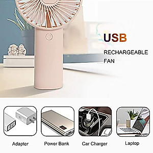 PRAVETTE Personal Handheld Fan, Portable Mini Handheld Fan with 4000mAH Rechargeable Batteries, 8-18 Hours Working Time