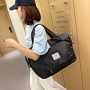 Lmagice Travel Bag Collapsible And Retractable Weekend Overnight Shoulder Bag Sports Tote Gym Bag For Women and men