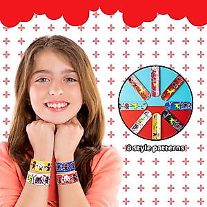 TLTSDWQ 82Pcs Birthday Party Favors,Slap Wristband Set,include 32Pcs Slap Wristband and 50Pcs Stickers,Best for Fill Up the Goodie Bags for Game Themed Birthday Party