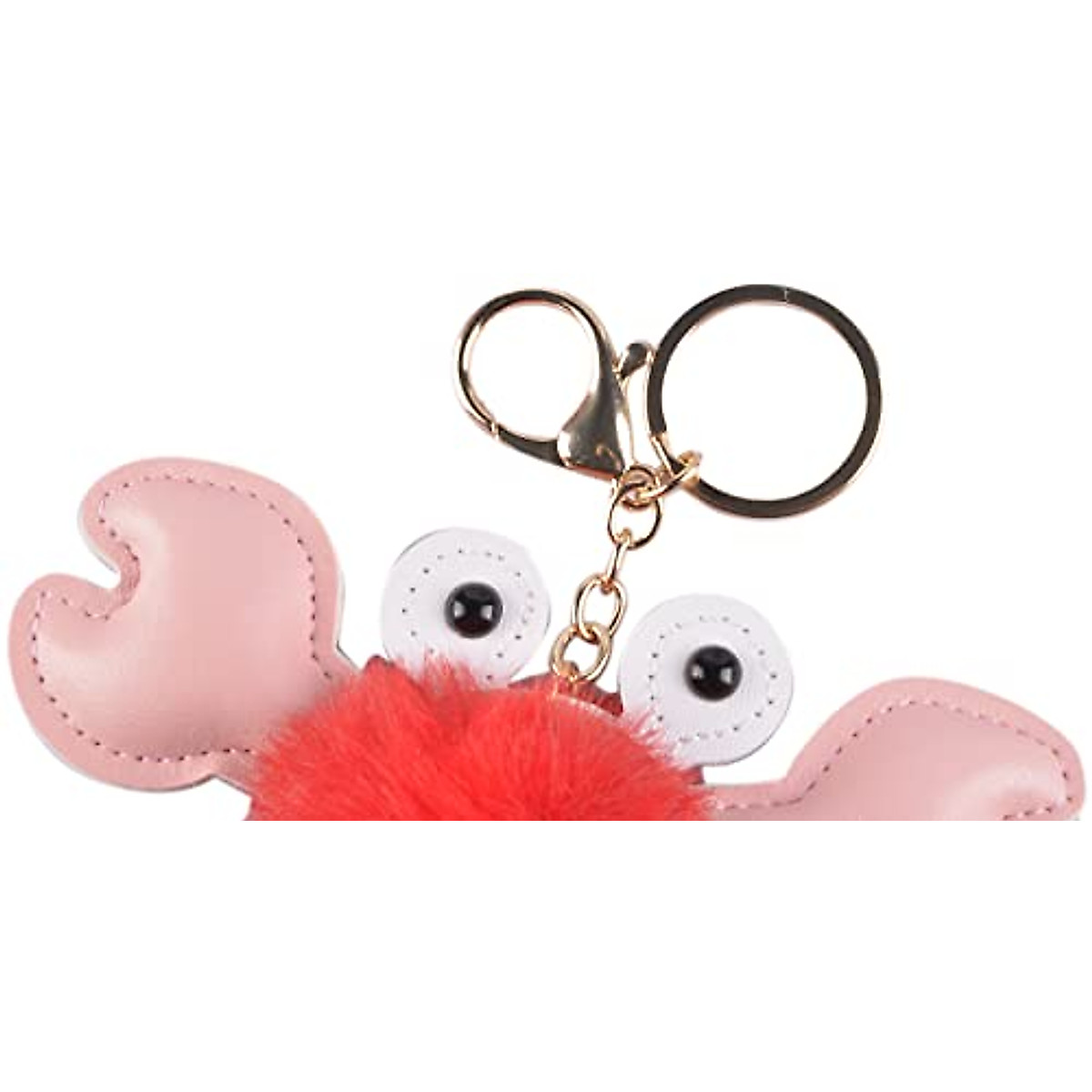 QZUnique Crab Shape Handbag Novelty Crossbody Bag Animal Shaped Purse Detachable Shoulder Bag Women's Satchel Red