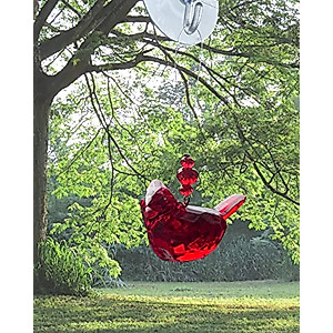 Cardinal of Comfort Visitor from Heaven Sympathy Gift Set Memorial Cardinal Gifts Bereavement Gifts Remembrance Gift for Loss of Father, Mom, Sister - Red Bird Crystal Window Décor