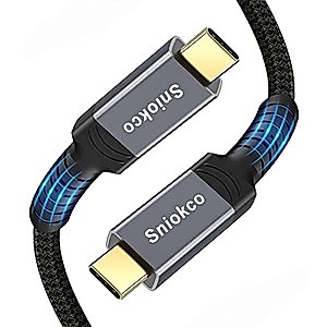 Sniokco USB4 Cable 6.6FT, USB C to USB C Cable 40Gbps with Emarker for Thunderbolt 4/3 USB C 3.2 Gen2*2 PD3.1 240W 100W Data Sync Charger Video Audio for Monitor Display PC Laptops iPhone16 15 MacBook