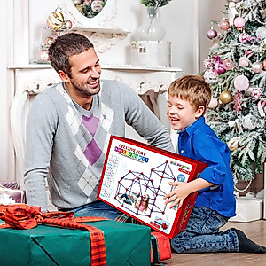 SpringFlower Fort Building Kit for Kids,STEM Construction Toys, Educational Gift for 4 5 6 7 8 9 10 11 12 Years Old Boys and Girls,Ultimate Creative Set for Indoor & Outdoors Activity,120 Pcs