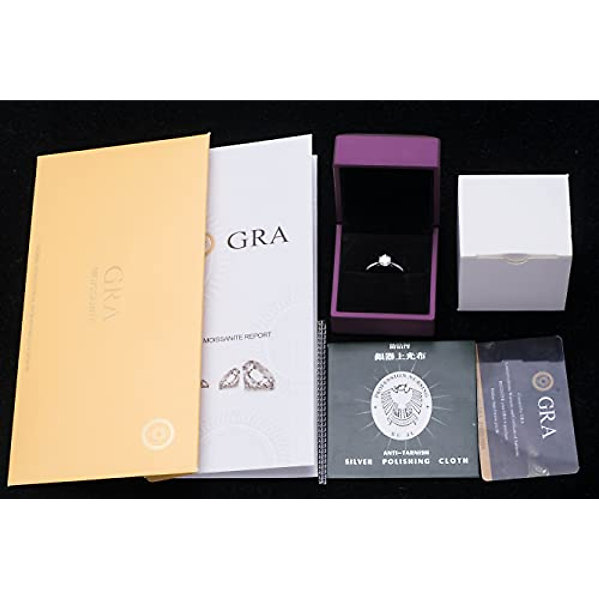 StarGems 0.39ct Moissanite 925 Silver Platinum Plated Honeycomb Band Ring B4493-0.39ct-7