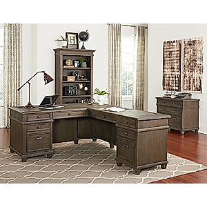 Martin Furniture Desk And Return, Weathered Dove