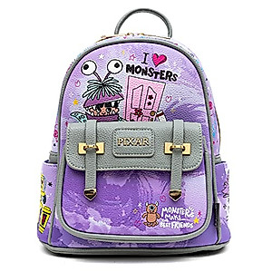 Wondapop Monsters Inc. 11" Vegan Leather Fashion Mini Backpack