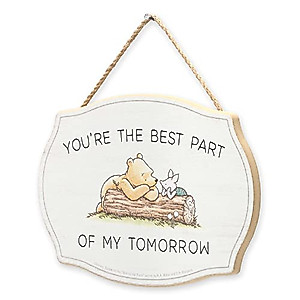Disney Winnie the Pooh You're the Best Part Hanging Wood Wall Decor - Adorable Winnie the Pooh Sign for Home