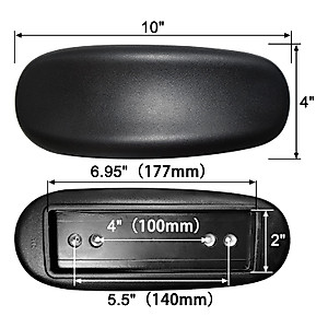 MySit Office Chair Armrest Replacement Arm Pads Universal 4" 5.5" Mounting Hole (Set of 2) Black