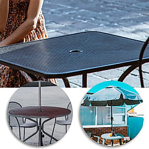 AIEX 2 Pcs Table Umbrella Hole Rings, Umbrella Cone Wedge Silicone Patio Table Umbrella Hole Plug, Soft Terrace Table Umbrella Wedge for Coffee Shop Milk Tea Shop Courtyard (Black)