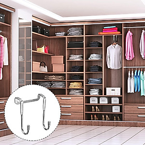 DEALSCHIC Over The Door Hooks, 4 Pack Shower Hooks Towel Hanger for Glass Door, Towel Hooks for Kitchen Bathroom Cabinets Cupboards, Stainless Steel Utility Hooks Fitting Wide and Thin Doors (White)