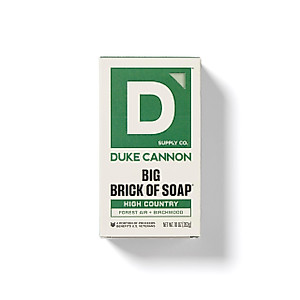 Duke Cannon Supply Co. Big Ass Brick of Soap Bar for Men The Frontier 40 (Leaf+Leather, Fresh Cut Pine, Campfire, Midnight Swim) Variety-Pack- Extra Large Masculine Scents, 10 oz (Variety 4 Pack)