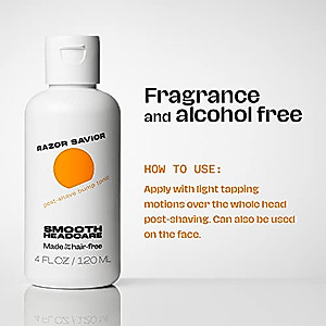 Razor Savior Post-Shave Bump Tonic by Smooth Headcare | Fragrance-Free Razor Bump Treatment | Razor Burn Treatment for Men | Bald Head Care for Men | Ingrown Hair Treatment with Hyaluronic Acid